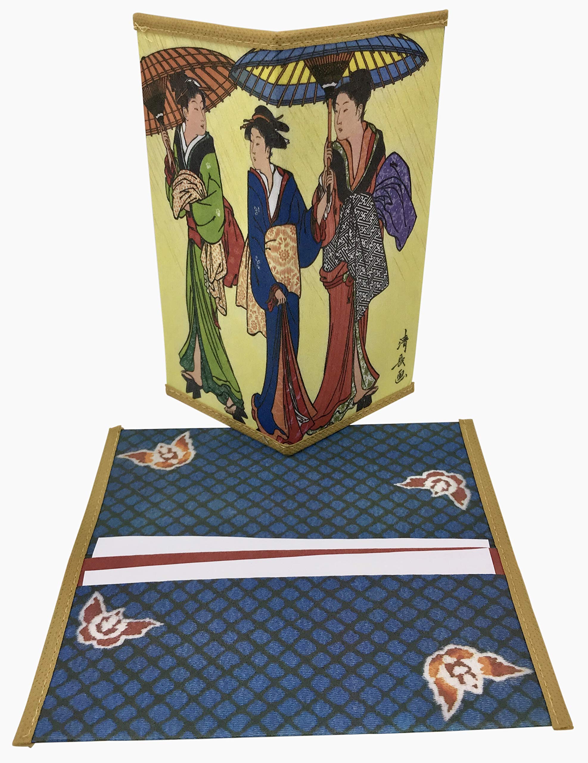 Pacific Co. Set/3 Japanese Rice Paper Wallet 3 Different Wallets Style Group ''2YRY''