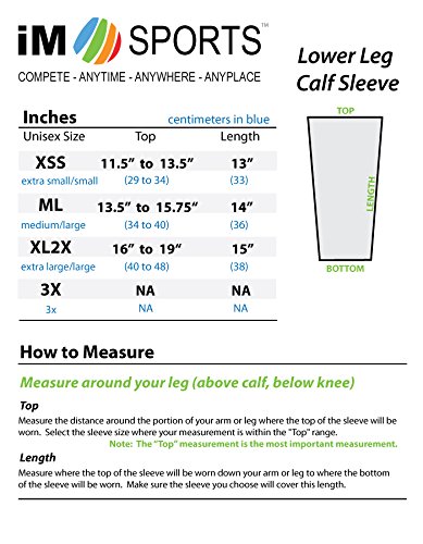 iM Sports BASELINE Tennis Calf Compression Sleeve + Reduce Injury + Unisex + Made in USA - Brown - X-Small/Small - Single