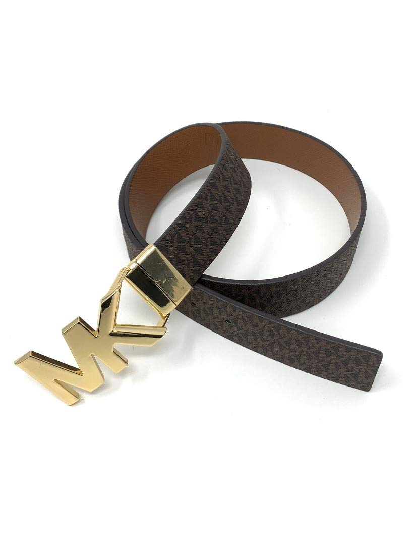 Michael Kors Signature Logo Reversible Belt - Brown (Medium)