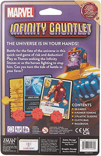 Infinity Gauntlet: A Love Letter Card Game Save The Universe from Thanos! Strategy Game for Kids and Adults Set in The Marvel Universe, Ages 10+, 2-6 Players, 15 Minute Playtime, Made by Z-Man Games
