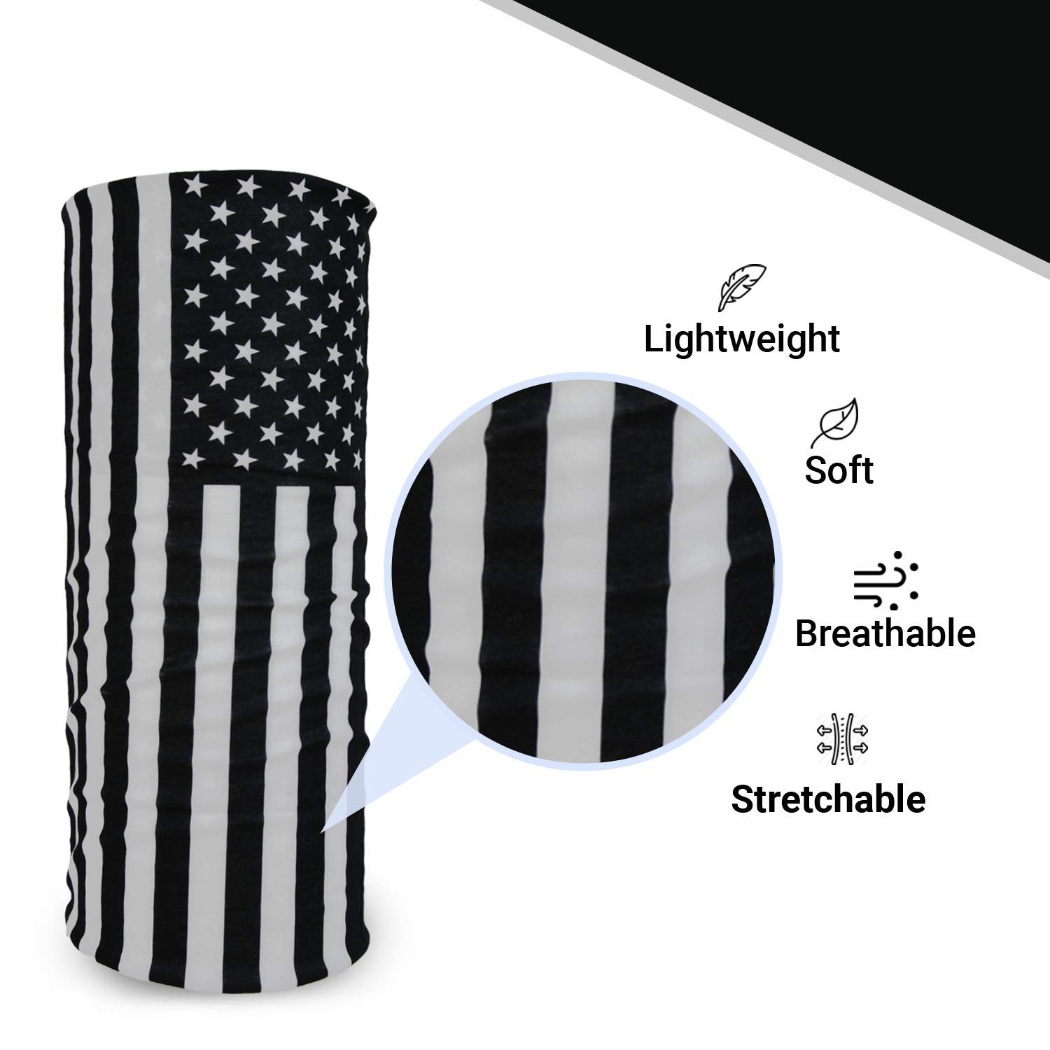 International Tie Maryland Flag Bandana – Face Mask, Soft & Breathable Material Multi-Functional Neck Gaiter, Balaclava, Sunmask or Headband