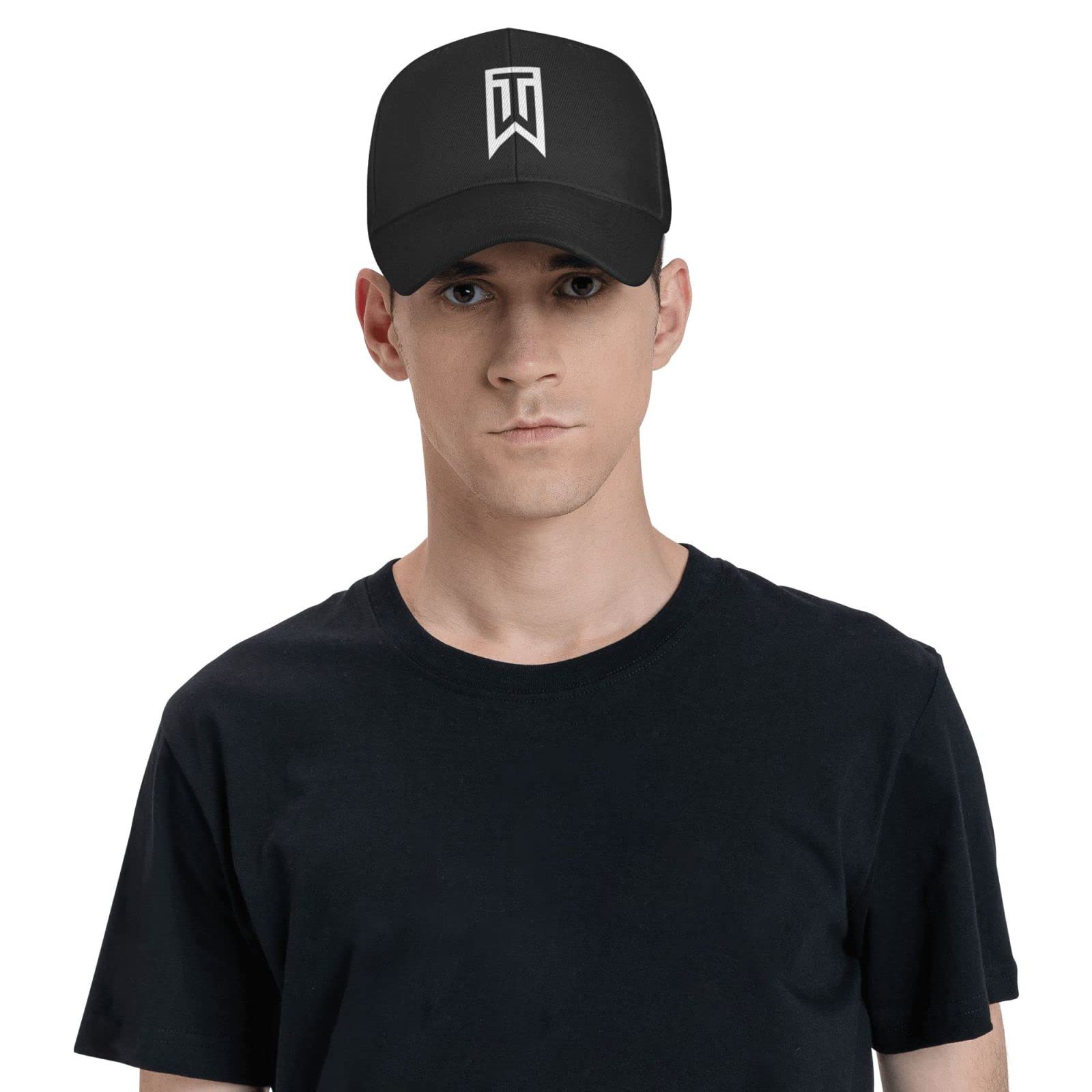 Landrol Tiger Woods Printed Baseball Cap Trucker Hat Adult Unisex Adjustable Golf Ball Dad Hats Black One Size