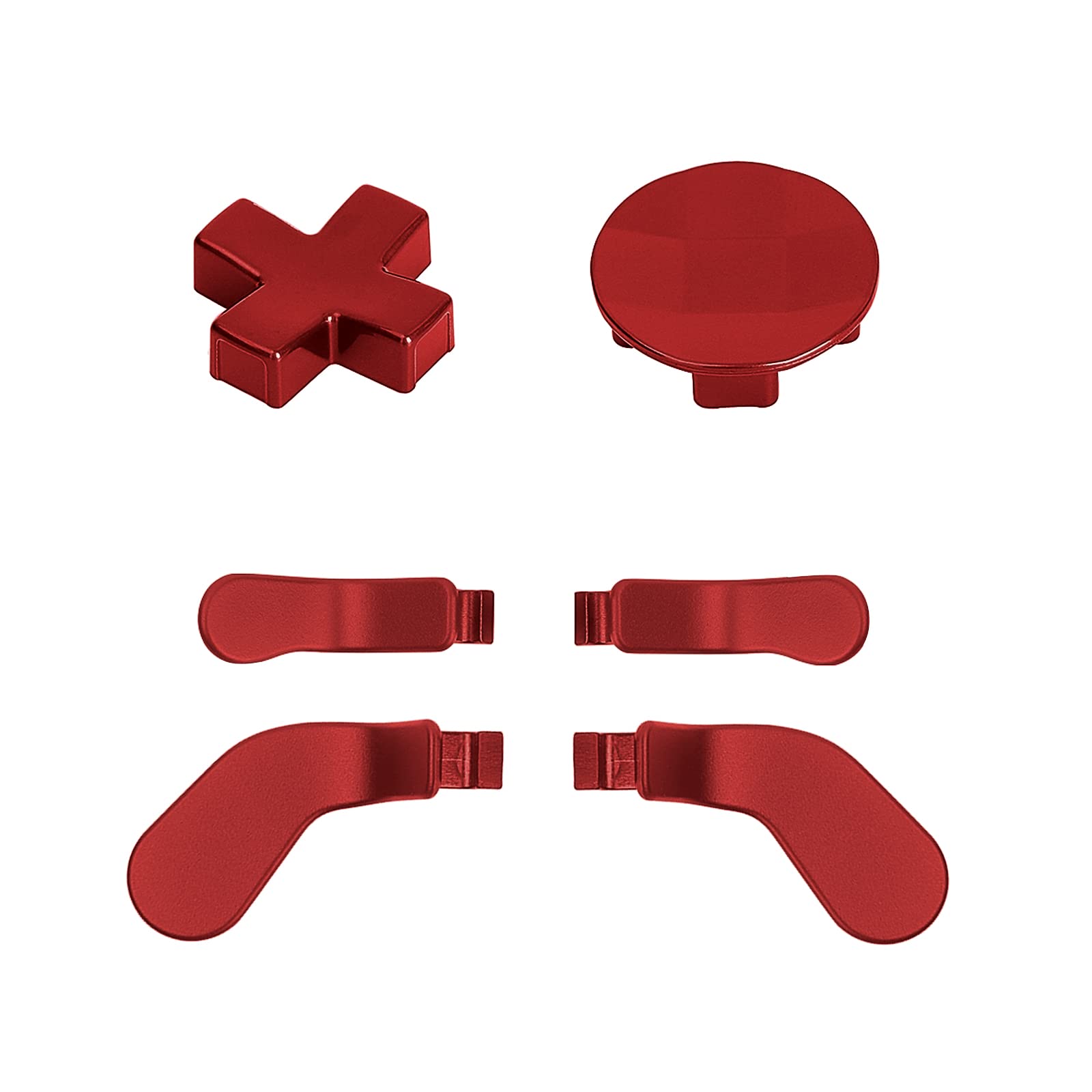 Paddles and D-Pads for Xbox Elite Controller, Metal Stainless Steel Replacement Part for Xbox One Elite Controller Series 2(Red)