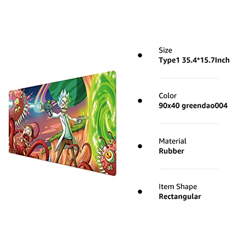 Imegny Large Gaming Mouse Pad, Extended XXL Desk Pad & Non-Slip Rubber Mat for Mice and Keyboard with Stitched Edges 90x40 greemdao