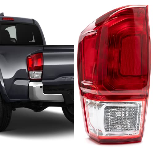 Left Driver Side Tail Light Housing Compatible with 2016 2017 2018 2019 2020 2021 2022 Toyota Tacoma Pickup Red Lens Replace 81560-04170
