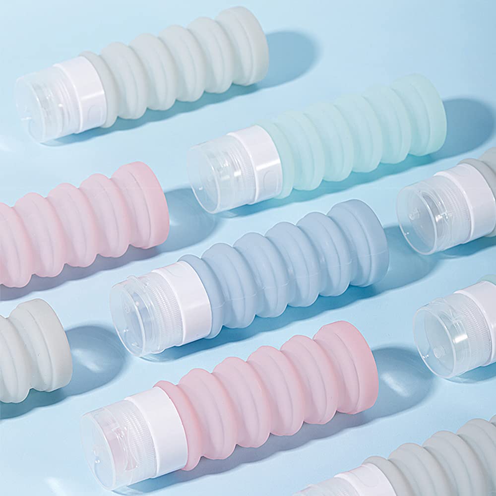 INNERNEED Collapsible Travel Size Bottles Portable Refillable Containers for Toiletries Shampoo Lotion Soap, Leak-Proof and TSA Approved, Ideal for Travel, Gym, Camping (Pack of 4)