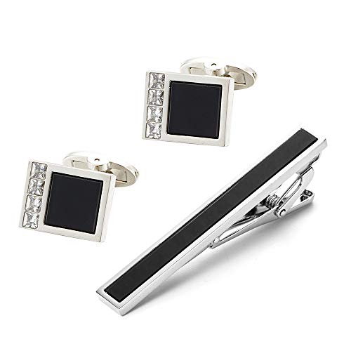 Men's Cufflinks Tie Clips Delicate Diamond Cuff Studs Premium Groom Dress Accessories Cuff Clips