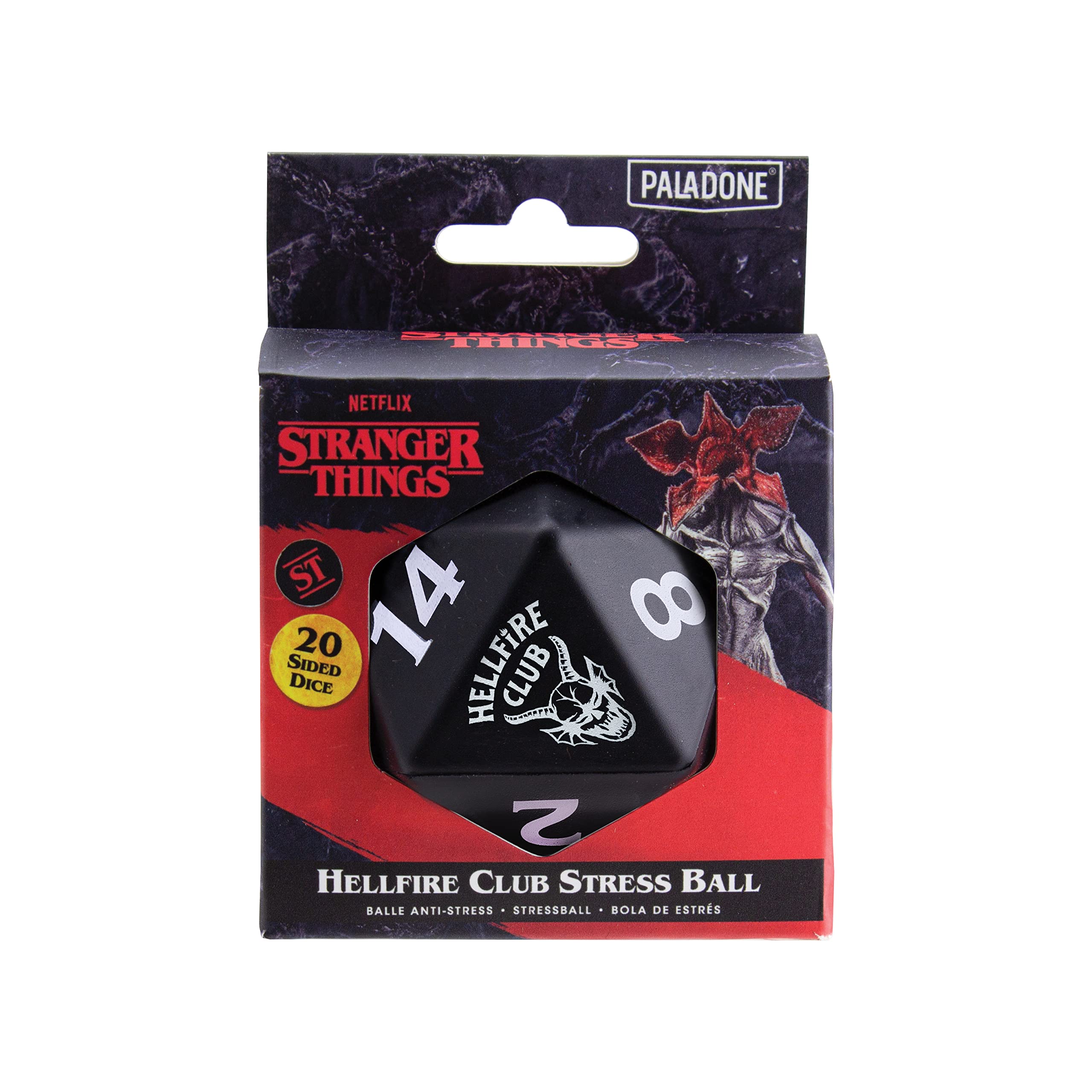 Paladone Stranger Things Hellfire Club Dungeons and Dragons Dice Stress Ball | Sensory Grip Strengthener Horror Movie Merchandise