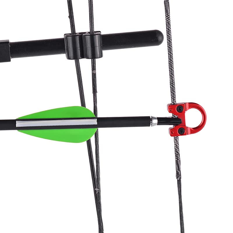 MAXONE D Loop Serving Archery Compound Bow, D Ring Buckle, Release Aids (Red)