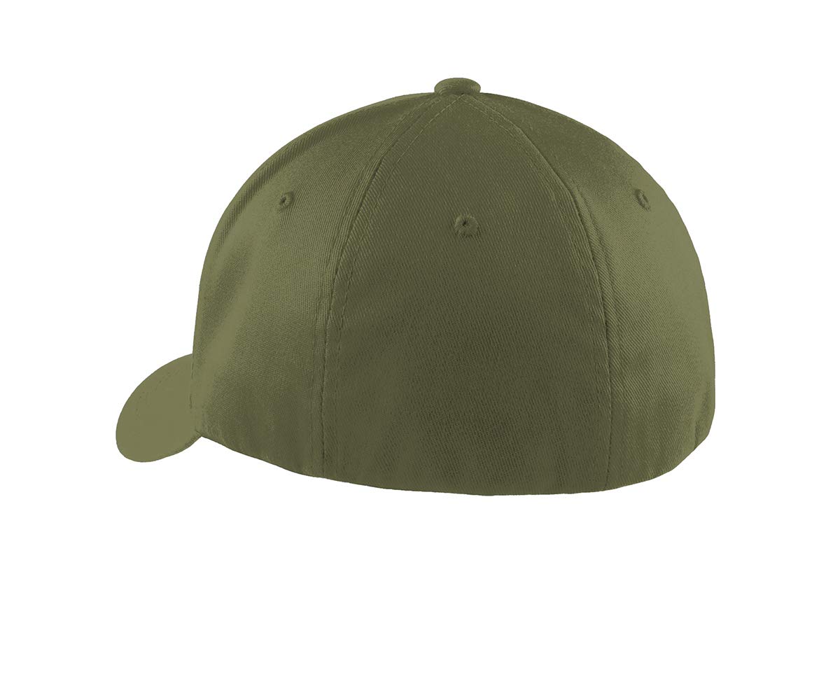 Knights Templar Crusader Cross Baseball Flexfit Hat | Custom Embroidered (Large-XLarge, Olive)