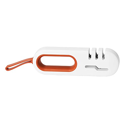 Kuafoo Premium Kitchen Knife Sharpener, Heavy Duty 4-Stage Design,Professional Kitchen Knife Accessories, Easily Restores,Repair,Polish and Sharpen Dull to Sharp (White)