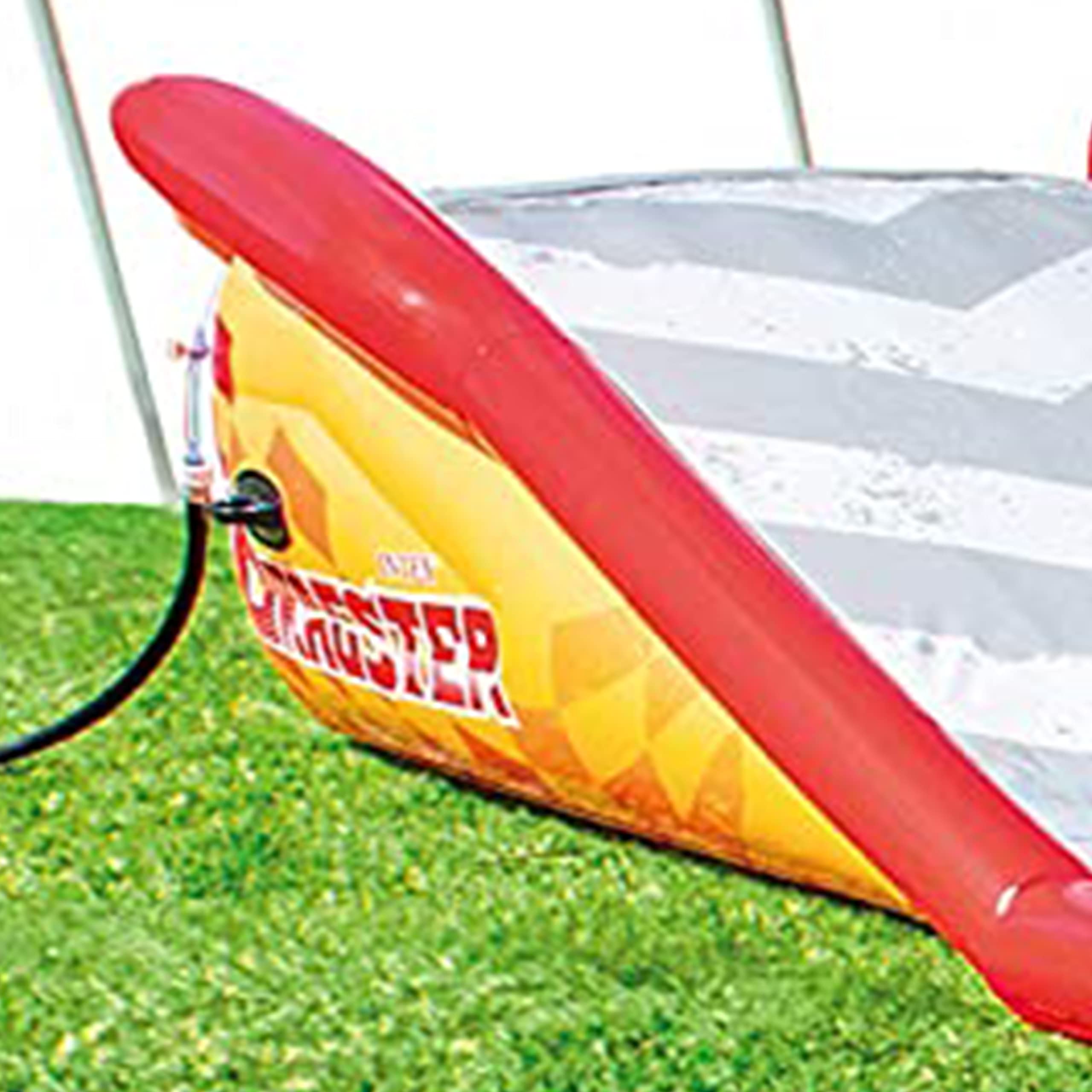 Intex 57167EP 18.5 Foot Long Inflatable Racing Fun Water Slide Track with 2 Surf Car Riders and Built-in Sprayer for Ages 6 and Up