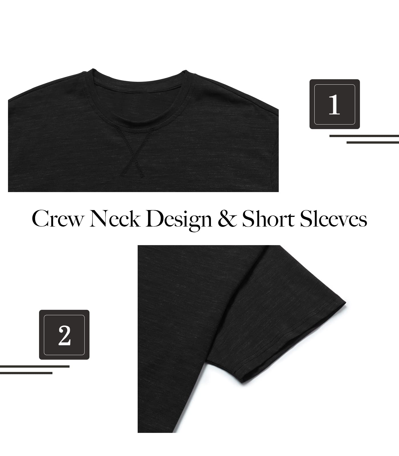LETAOTAO Tall Mens Workout Shirts Hipster Slim Fit T-Shirts Longline Drop Cut Gym Muscle Tee