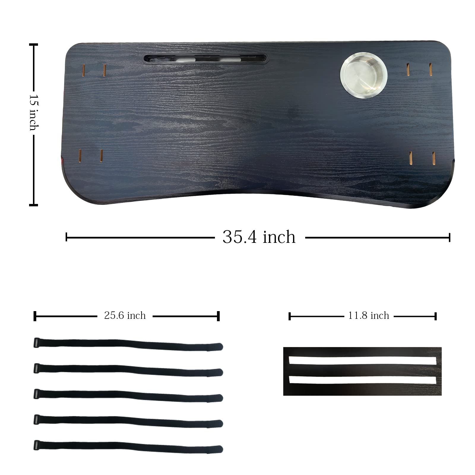 LA TROUVAILLE Universal Treadmill Desk Attachment, Suitable for Treadmills with Slanted or Horizontal Armrests，Ergonomic Platform for Books, Tablets, Laptops and Phone Stand（35.5x15 inch）