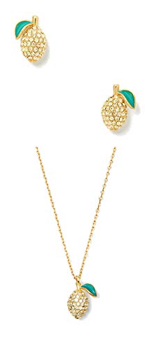 Kate Spade New York Picnic Perfect Lemon Studs bundled with matching Picnic Perfect Lemon Necklace