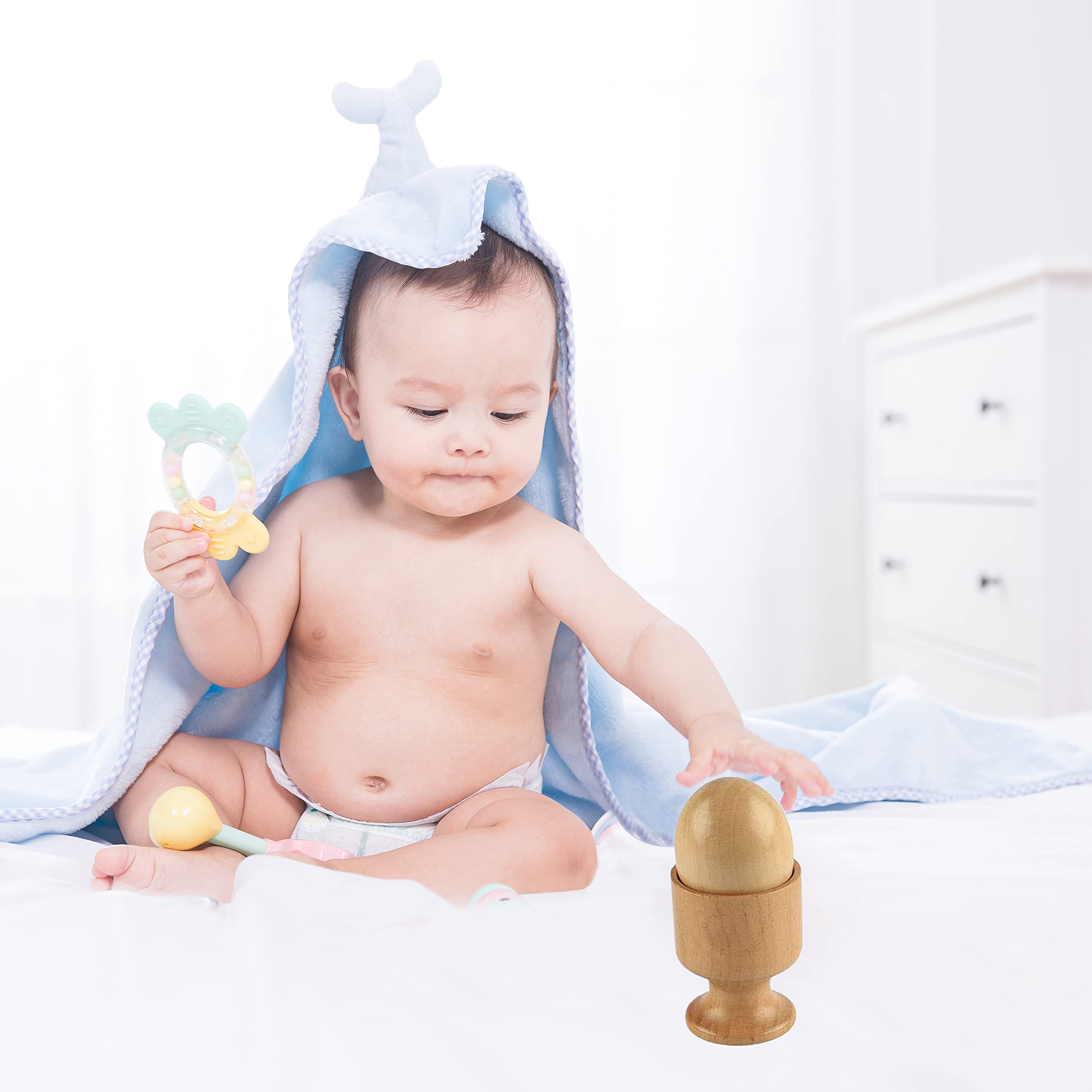 Je Joue Montessori Materials Wooden Egg with Cup for Toddler Preschool Toy