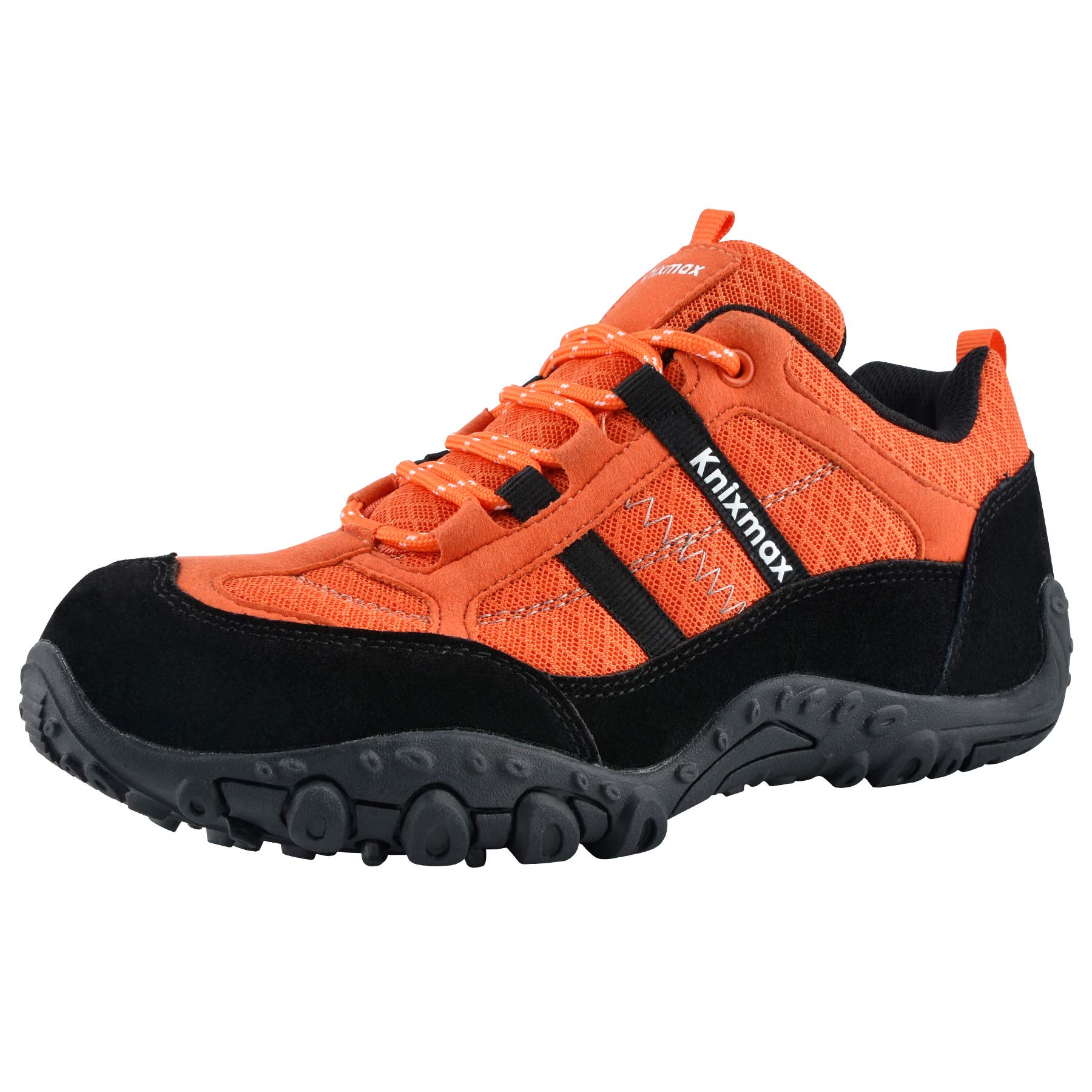 Knixmax Men's Hiking Boots, Waterproof Walking Boots for Man, Breathable Lightweight Outdoor Trailing Camping Boots Black EU 43