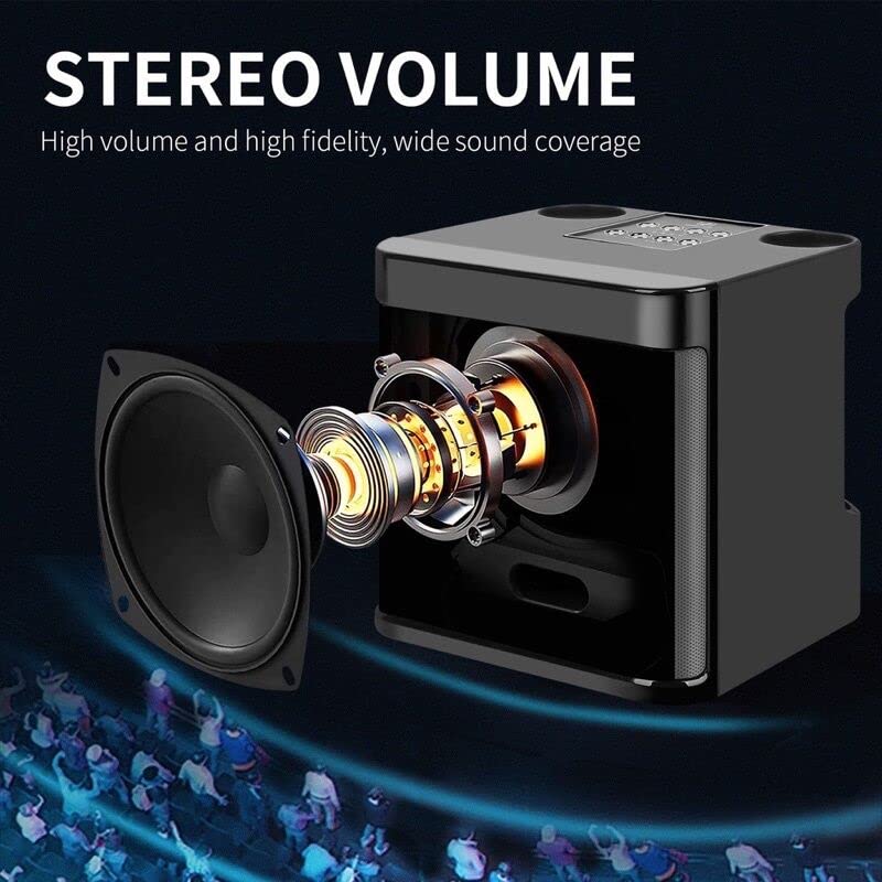 Karaoke Machine with Two Wireless Microphones, Portable Bluetooth Speaker Karaoke Sining Machines for Adults, Kids, Karoke PA System, with Echo and Vocal Cut, Supports TF/USB, AUX in,for Home Party