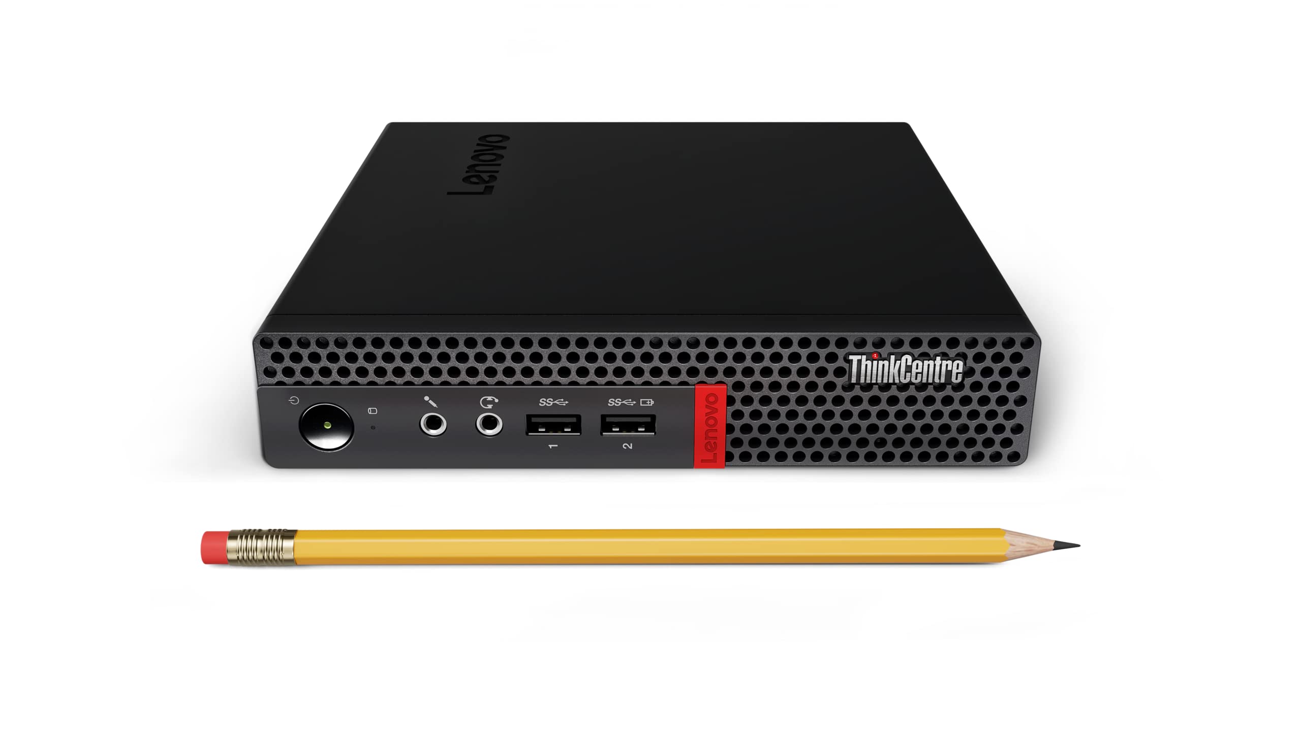 Lenovo ThinkCentre M625Q Thin Client Desktop Computer, AMD A9-9420e Processor, 4 GB DDR4 SDRAM, 128 GB SSD, AMD Radeon R5 Graphics, Windows 10 Pro, 10TF002WUS, Black