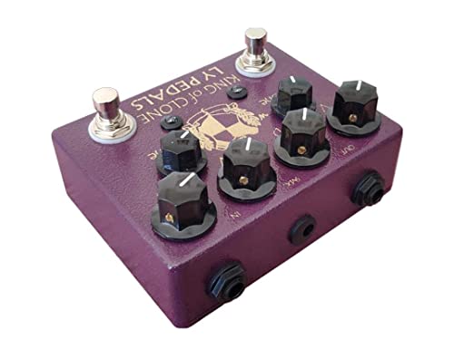 LYR Guitar effect pedal OVERDRIVE pedal electric guitar King Of Pedal Professional effect pedal True bypass, purple, 120 * 93 * 65 mm (V4)