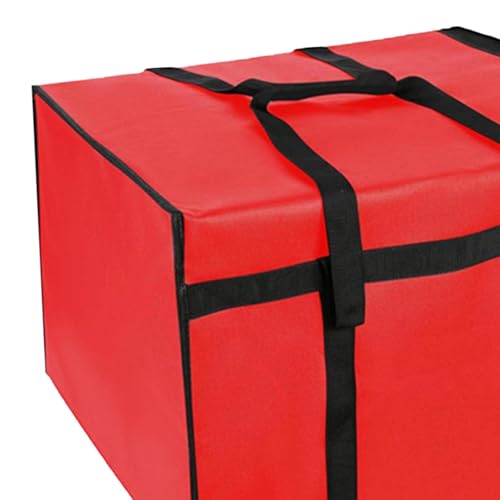 WeiLaiKeQi Thermal Pizza Delivery Carrier Bag for Food Service with Dual Zippers, 60cmx60cmx35cm