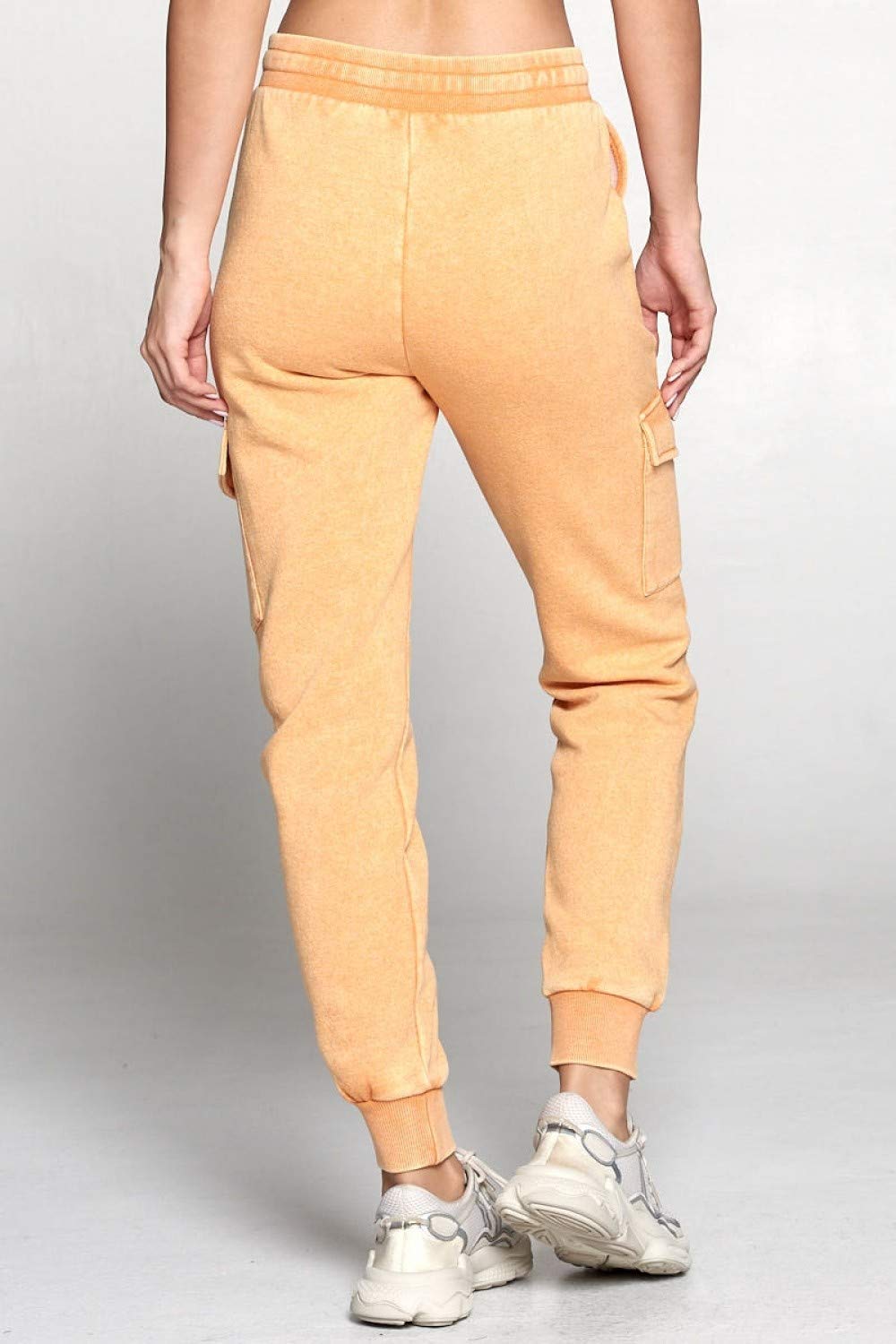 Khanomak Women's Cargo Jogger Pant Yellow Small