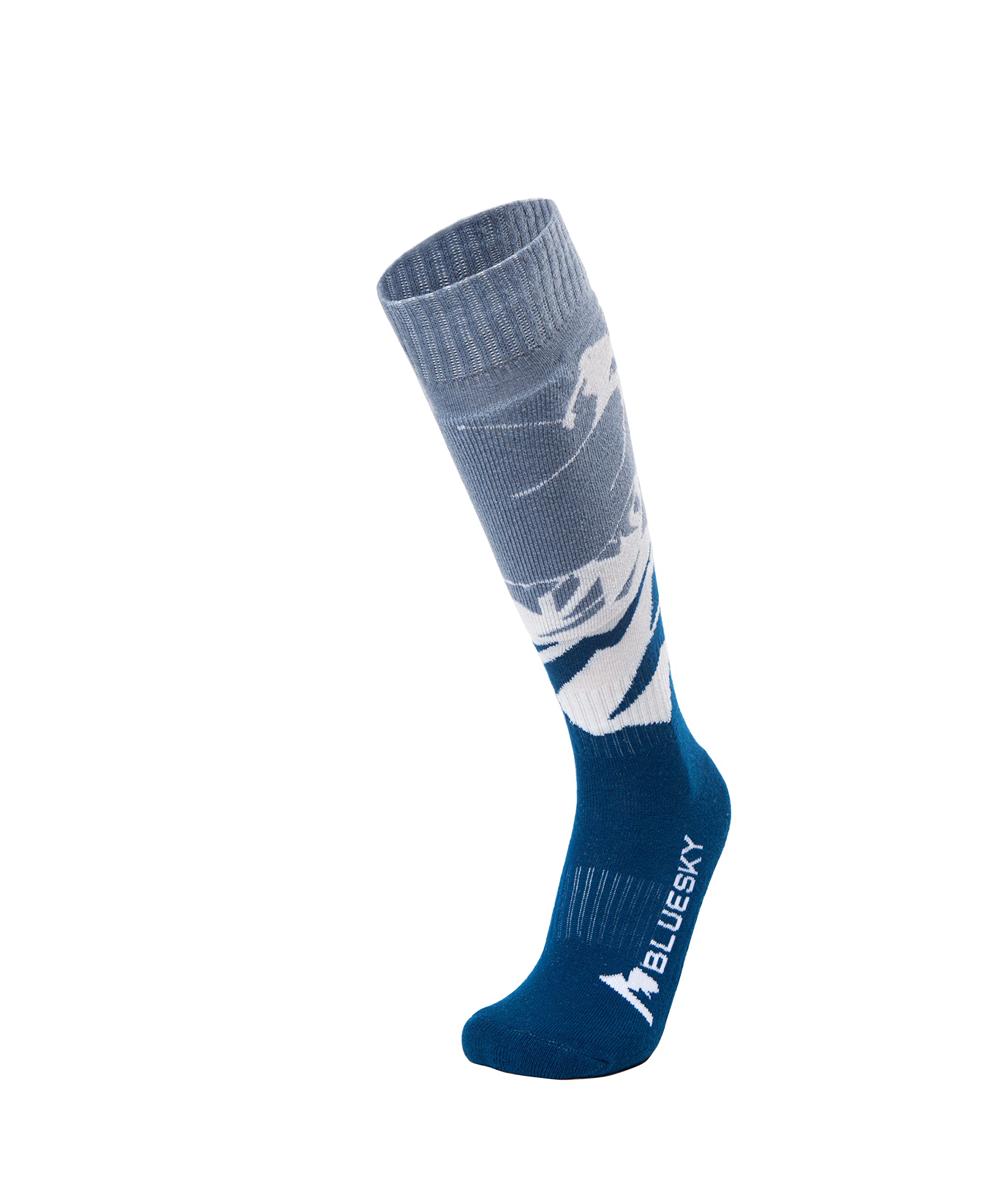 Merino Wool Ski Socks / Hiking Socks for Men&Women, Sportsman (Blue Medium)