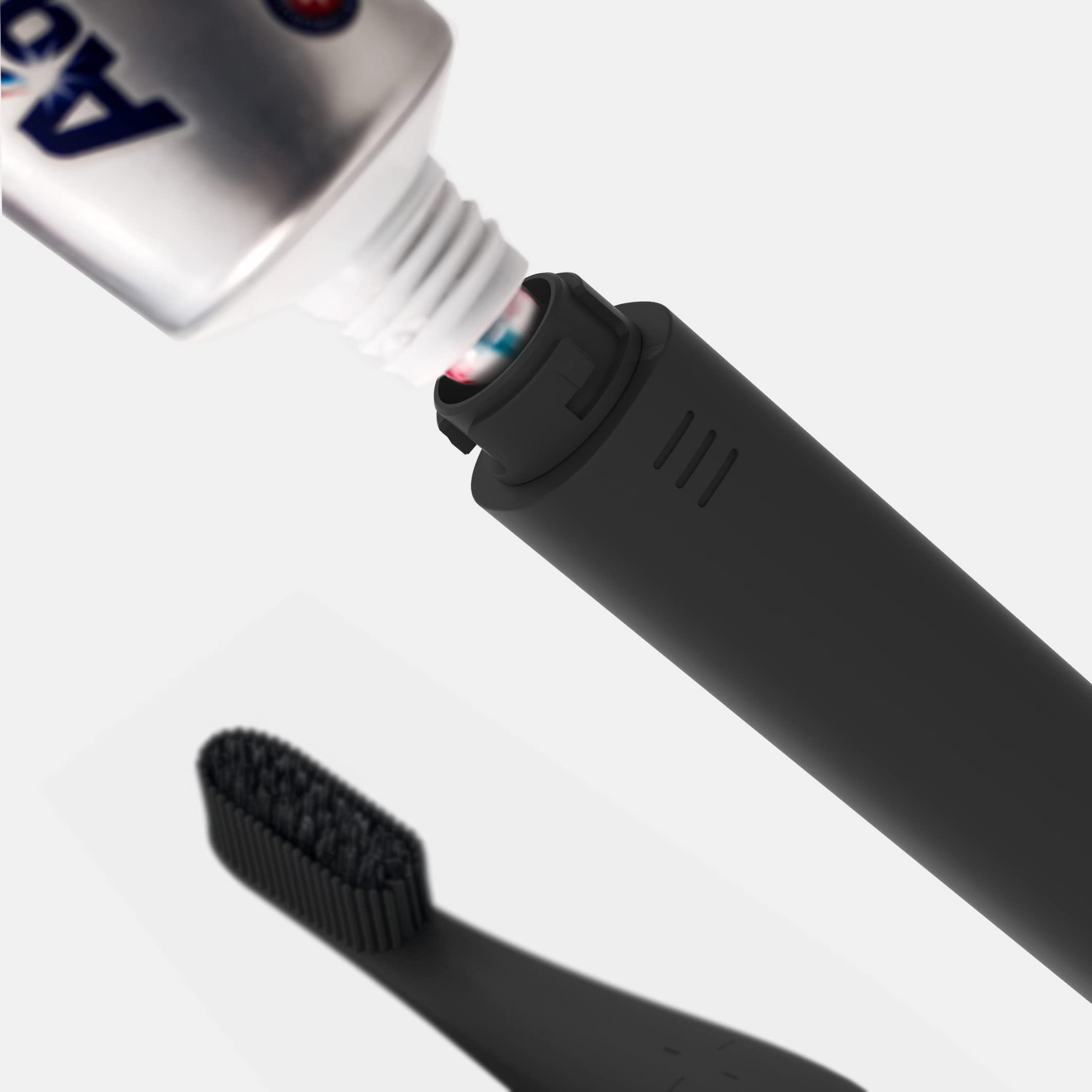 NEST Replacement Toothbrush Heads with Nylon Bristles, 3 Count, Black - Compatible with NEST Self-Dispensing/Self-Cleaning Adult Toothbrush