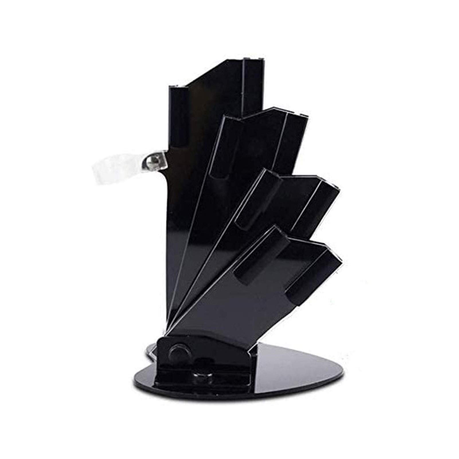 HOUKAI Kitchen Knife Set Ceramic Knife Set Piece with Fruit Peeler with Acrylic Stand with Peeler Ceramic Cutlery Stand Block Tool