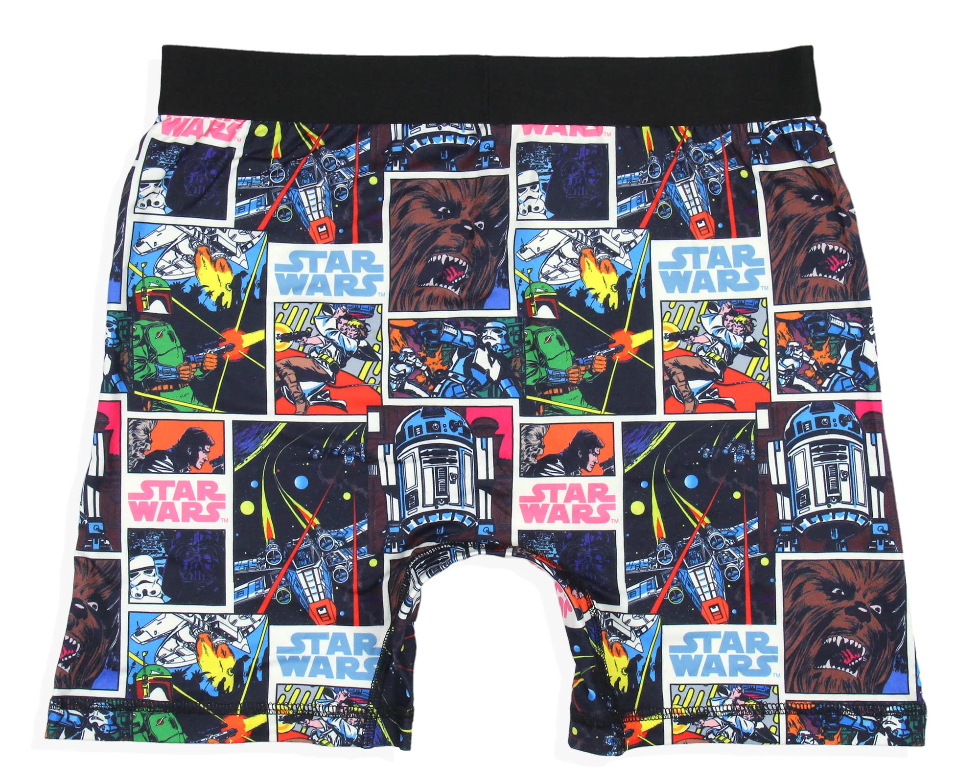 INTIMO Star Wars Mens' 2 Pack Comic Millennium Falcon Boxers Underwear Boxer Briefs (X-Large) Multicolored