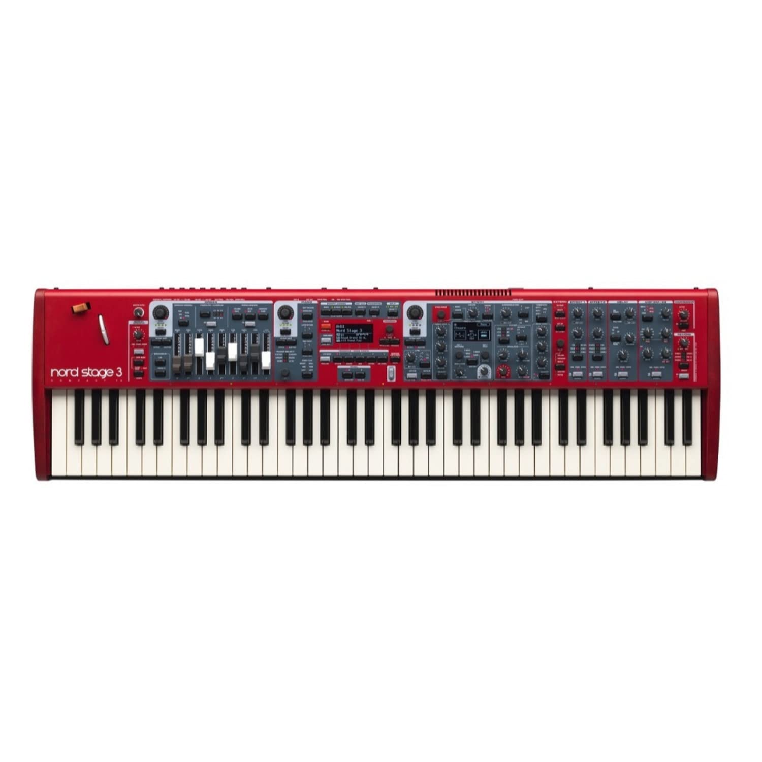 Nord Stage 3 Compact 73-Key Digital Piano with Semi-Weighted Keybed Bundle with Nord Soft Case, Dust Cover, and 1/4-Inch TRS Cables (4 Items)