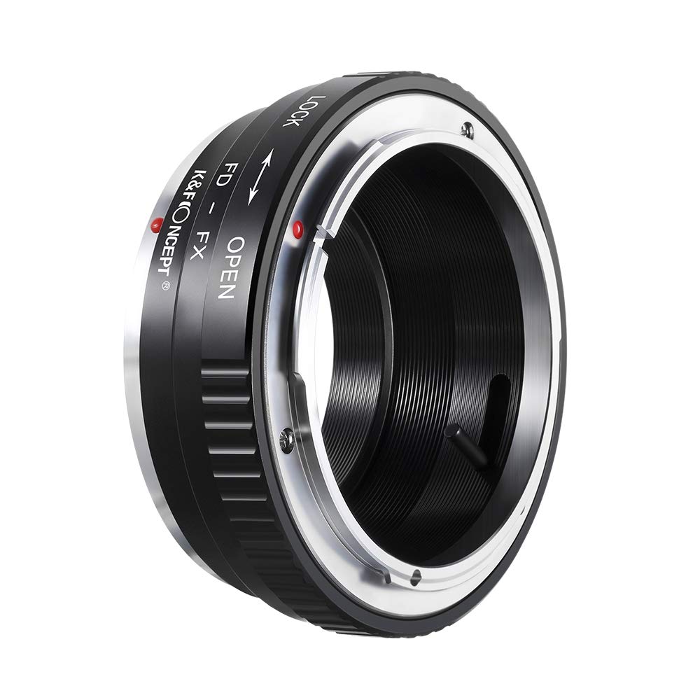 K&F Concept Lens Adapter + Lens Cleaning Cloth - fits FUJIFILM - X (FX) Mount Cameras for Canon FD Mount Lenses