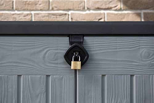 Keter Store-It-Out Ace 4.75 x 2.7 Foot Resin Outdoor Storage Shed with Easy Lift Hinges, Perfect for Trash Cans, Yard Tools, and Pool Toys - Bin Opening Kit Included