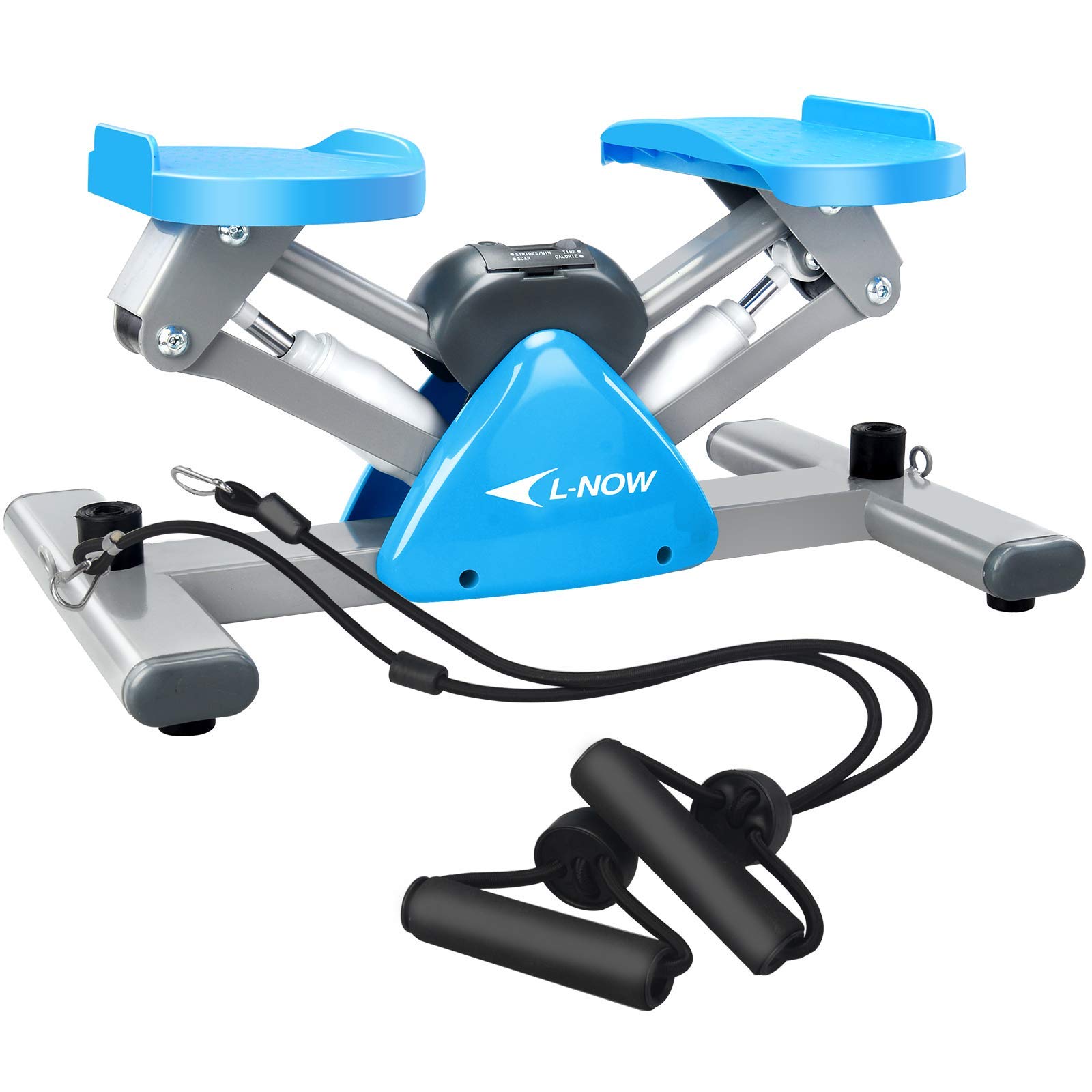 L NOW Mini Stair Stepper for Exercise Equipment Stair Stepper Machine with Resistance Bands and LCD Monitor,Mini Stepper for Indoor Workout