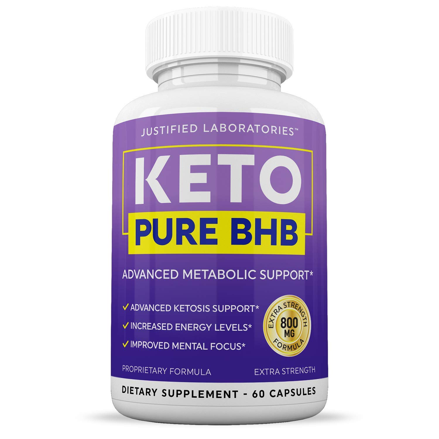 Keto Pure BHB Pills Advanced BHB Ketogenic Supplement Real Exogenous Ketones Ketosis for Men Women 60 Capsules 2 Bottles