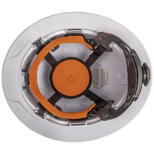 Klein Tools 60400 Hard Hat, Non-Vented Full Brim Style, Padded, Self-Wicking Odor-Resistant Sweatband, Tested up to 20kV, White