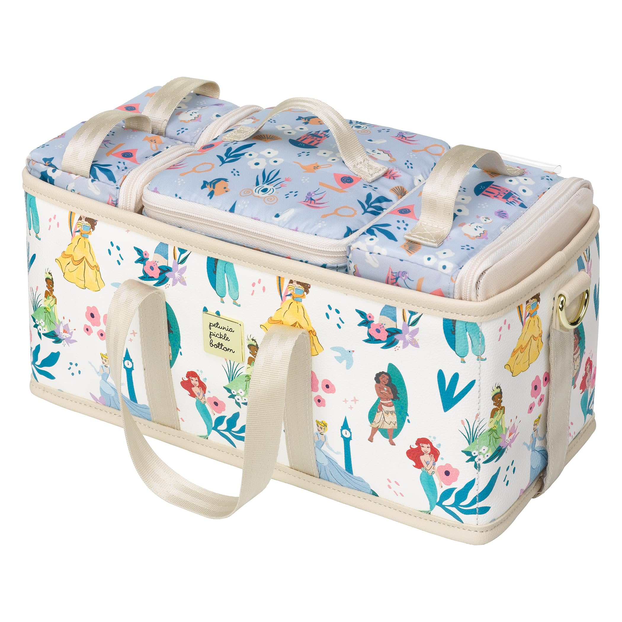 Petunia Pickle Bottom Inter-Mix Deluxe Kit | Baby Diaper Caddy Organizer | Keep Everything Organized in Diaper Bag, Stroller, or Nursery - Moon Leopard