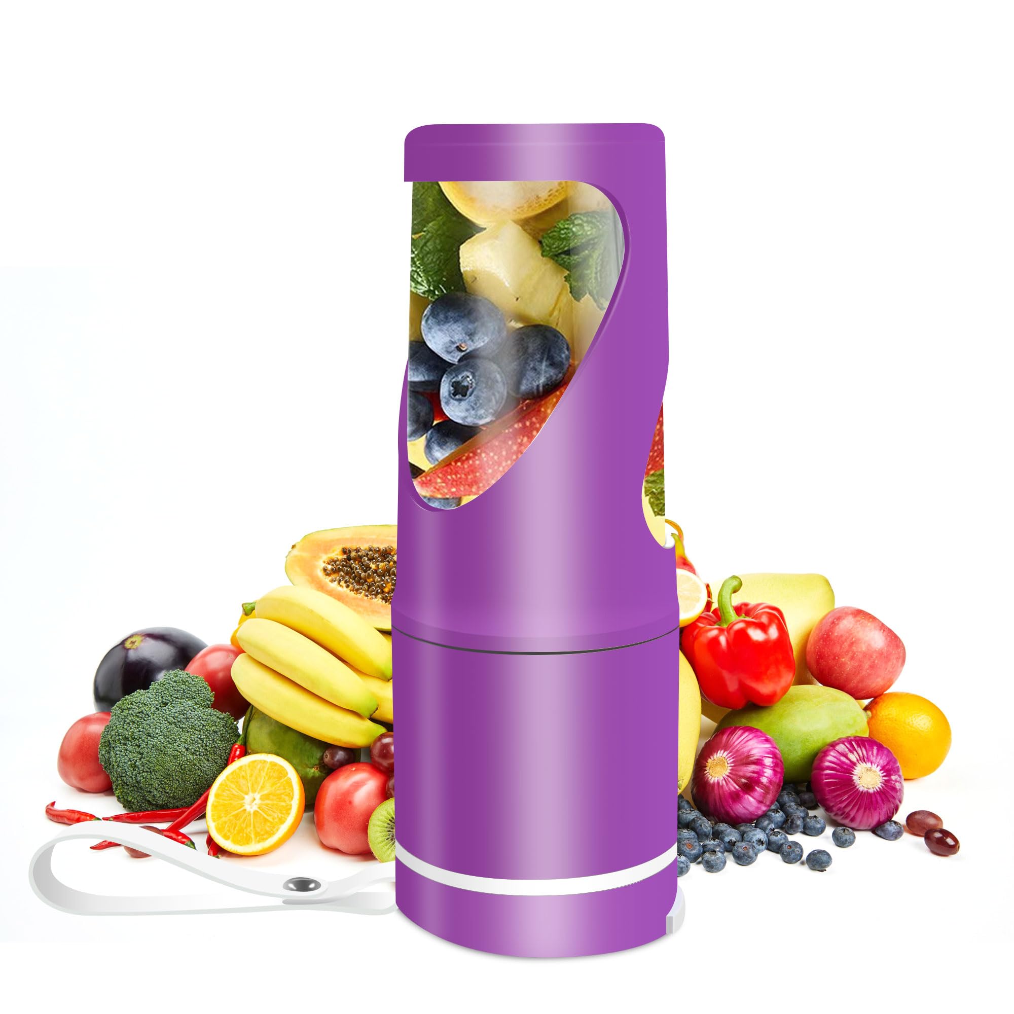 HOMEBETTER Portable Blender,USB Rechargeable Blender with 3000mAh Battery and 13.5 Oz Capacity Bottle BPA-Free, Mini Portable Blender for Shakes,Smoothies,Vegetable,Juice,Purple.