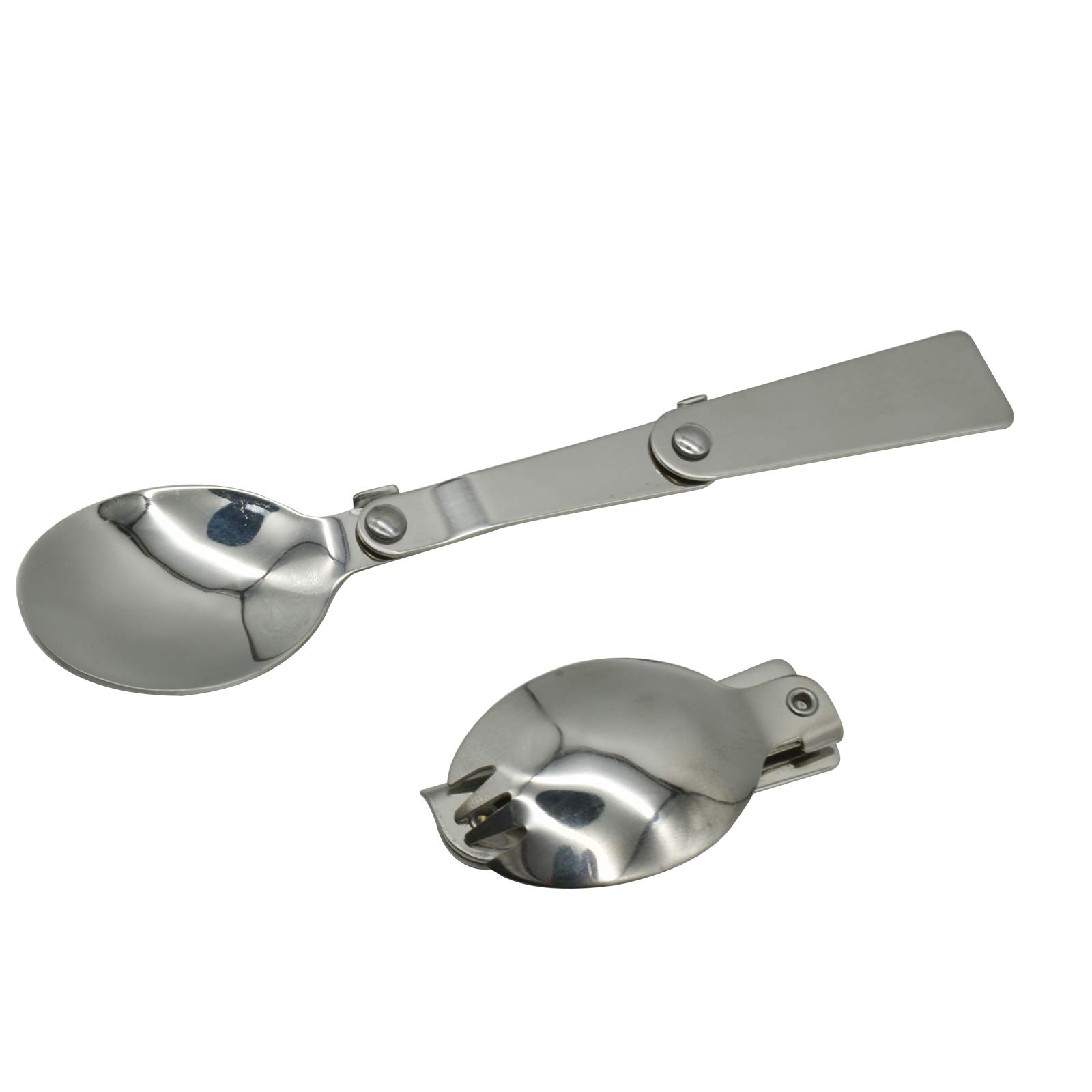 Maydahui Folding Spoon and Fork SUS 18/10(304)Stainless Steel Salad Spork Portable for Thermos and Travel (Pack of 6)