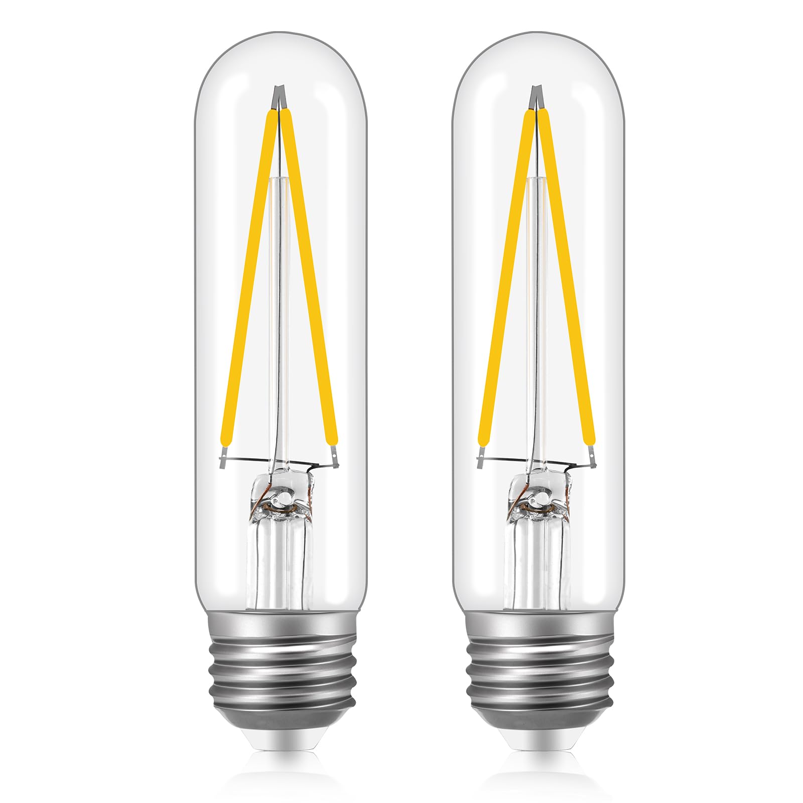 YIZCO T10 T30 Tubular LED Bulb Dimmable E26 Base Edison LED Light Bulbs 40 watt Equal 4W Chandelier Light Bulb Warm White 2 Pack