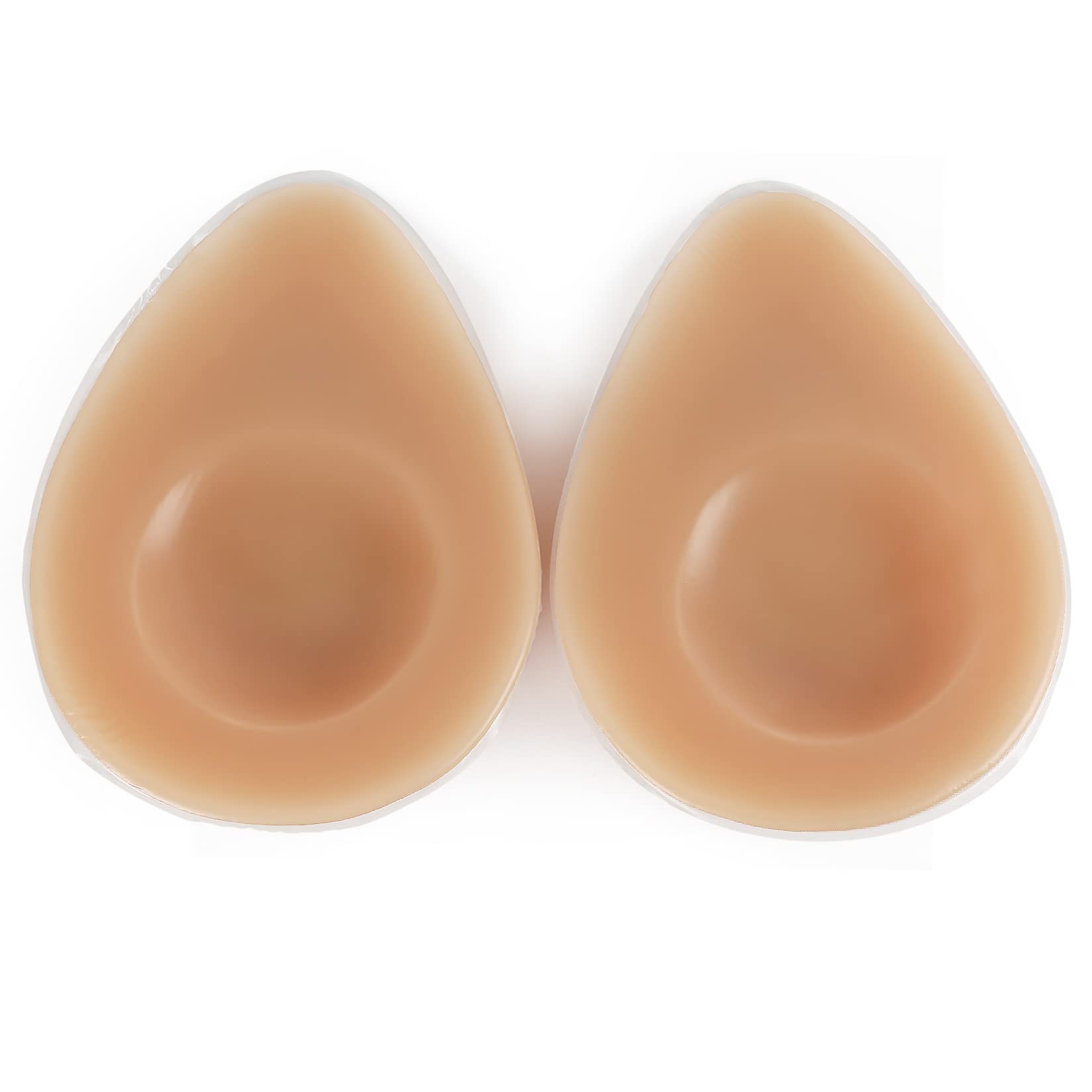 IVITA One Pair A Cup Teardrop Shape Silicone Breast Forms Fake Boobs for Mastectomy Prosthesis Crossdressers Transgender Bra Pads Inserts Suntan