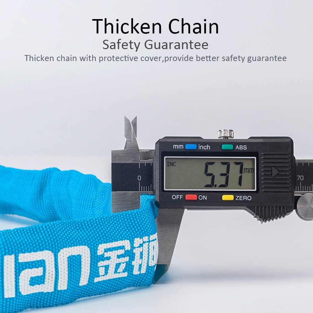 MengK Bicycle Security Lock Bike Anti-Theft Lock with Key Bicycle Chain Lock Spiral Cable Lock