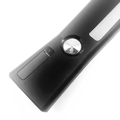 New for Xbox360 S Front Faceplate Cover Plate Shell Replacement, Compatible with for Xbox 360 S Slim Game Console, Frosted Black Extra Outer Housing Coverplate + Power Button Spare Parts