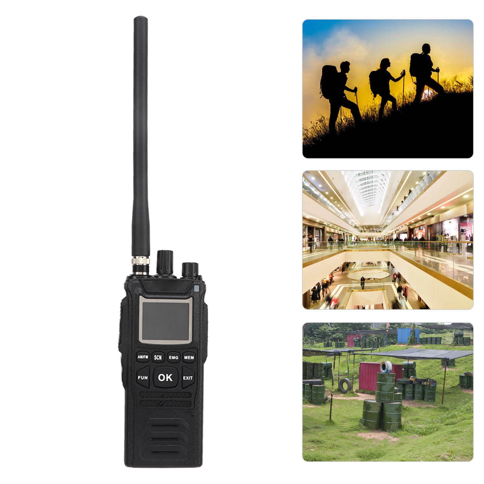 Marine Walkie Talkies, Handheld Marine Radio Stable Transmission High Volume for Ship Use (US Plug)