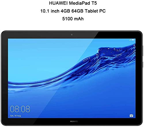 Huawei Mediapad T5 10.1 inch Lit Game Tablet PC 2GB+32GB GMS System Octa Dual Core Speaker 5100mah Support Microsd Card Android 8.0,Black