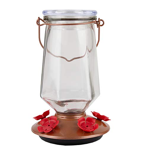 Perky-Pet Perky Pet 9109-1SR Crystal Top-Fill Glass Hummingbird Feeder – 28 oz, Bronze