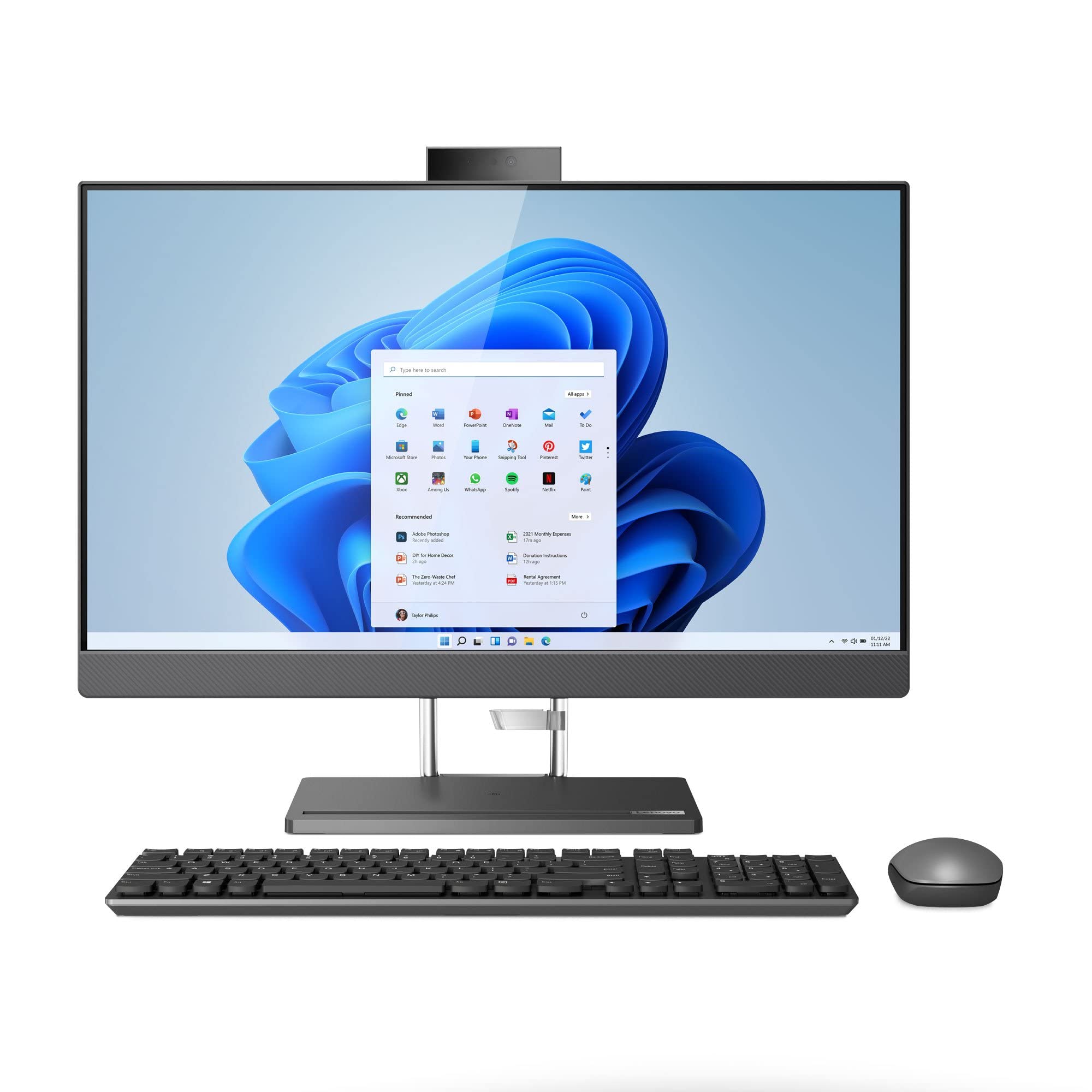 Lenovo IdeaCentre AIO 5i 27" QHD Touchscreen All-in-1 Desktop Computer - 12th Gen Intel Core i7-12700H 14-Core up to 4.7 GHz CPU, 64GB DDR5 RAM, 2TB NVMe SSD, Intel Iris Xe Graphics, Windows 11 Home