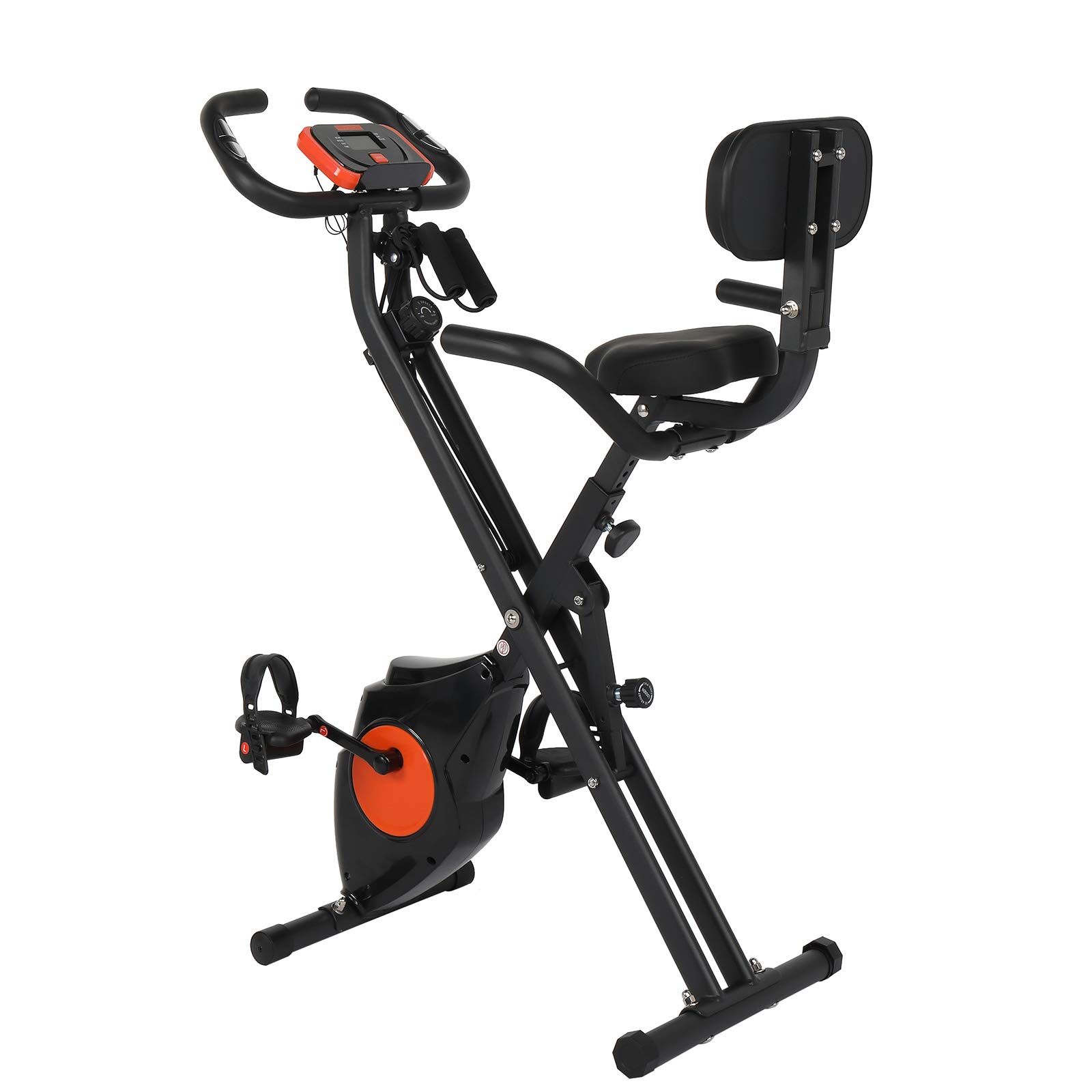 MengK Home Folding Exercise Bike Black