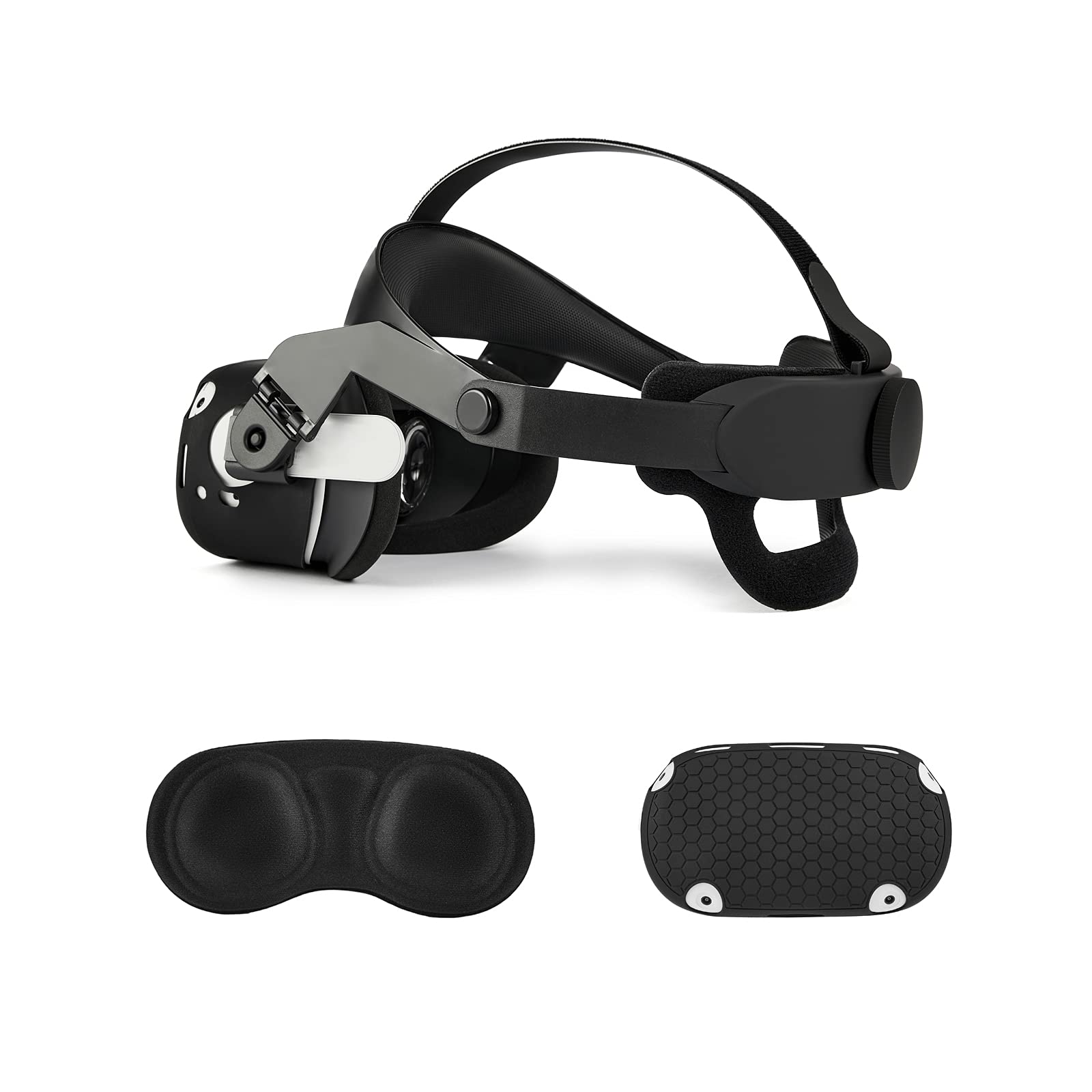 iovroigo adjustable head strap suitable for Oculus quest 2, elite strap replacement ,Enhanced Support and Comfort in VR (Black)