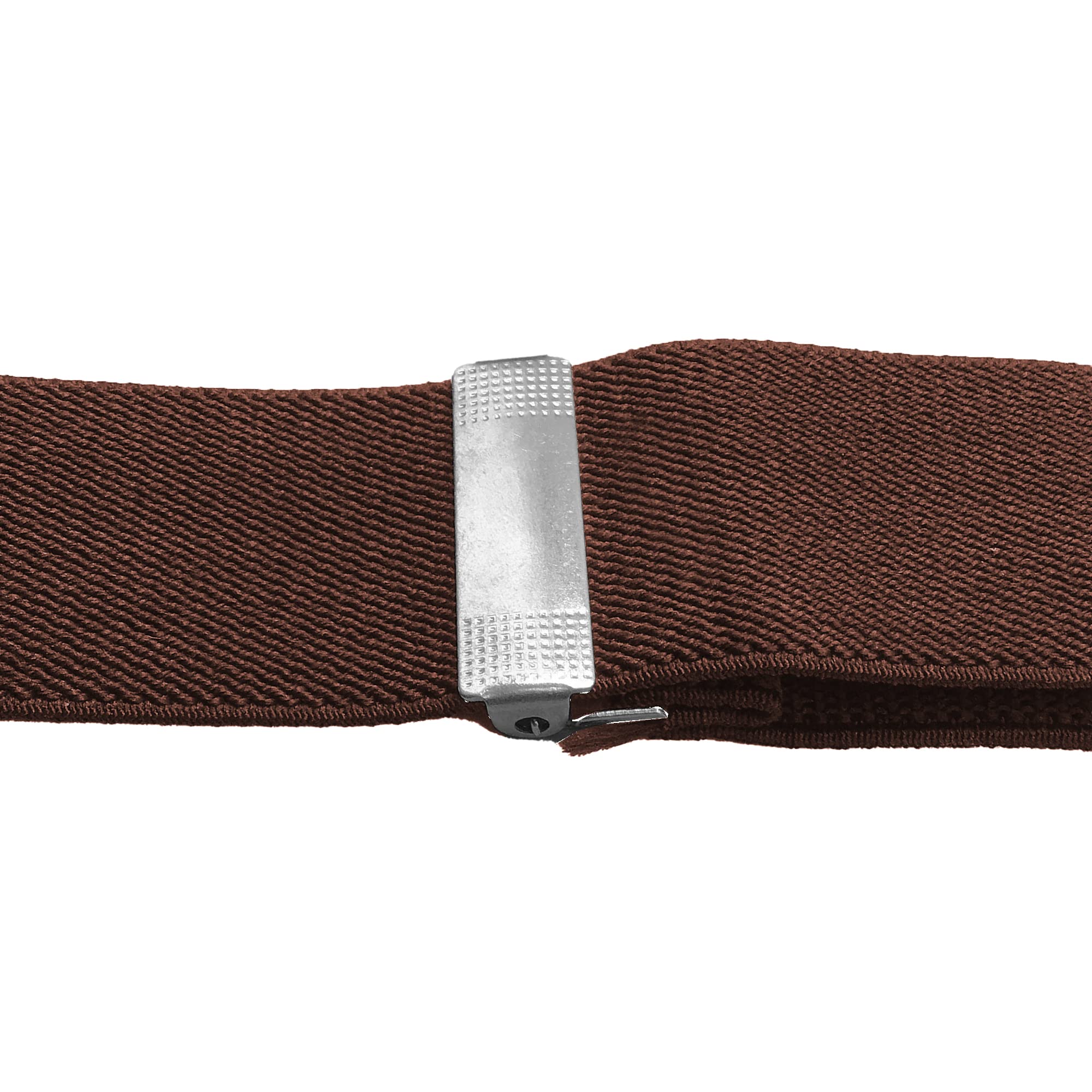 MOHSILY Men's Suspenders Y Back Soft Elastic Back Strap Coffee 1.4" Suspender